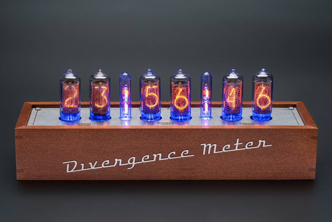 Nixie Tube Clock IN-8-2 Wooden Case [RGB USB Musical Temp. Sensor ...