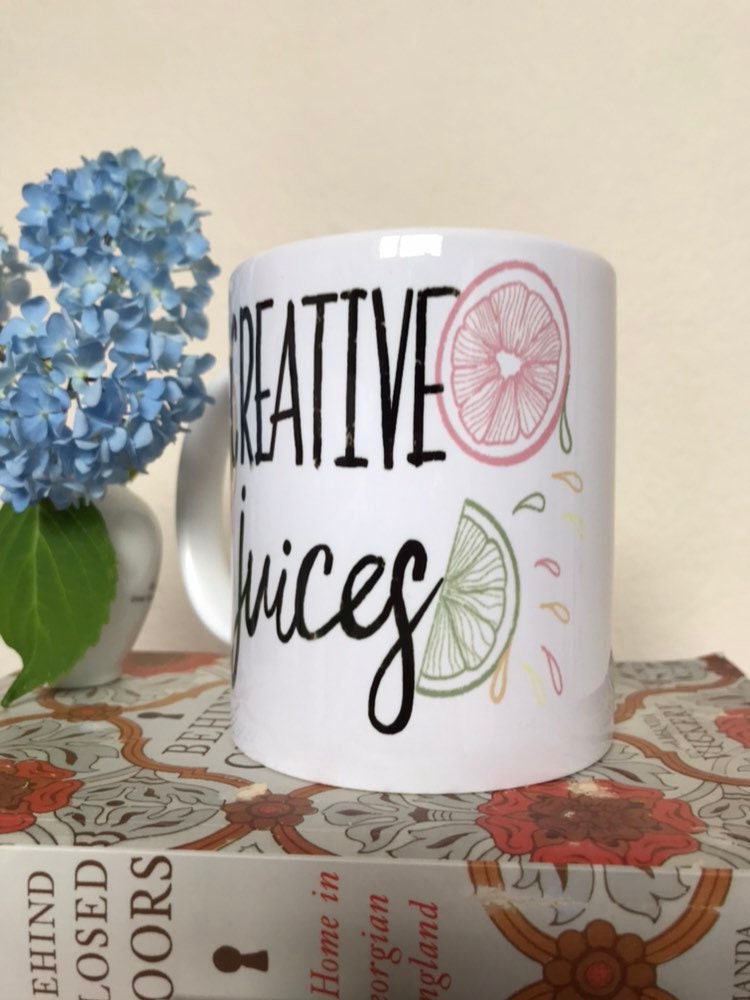 Kitchen & Dining Mugs Drinkware Creative Juices Illustrated Ceramic Mug ...