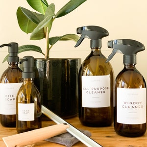 Cleaning Labels for Home Organisation - Printed Waterproof Matt Vinyl ...