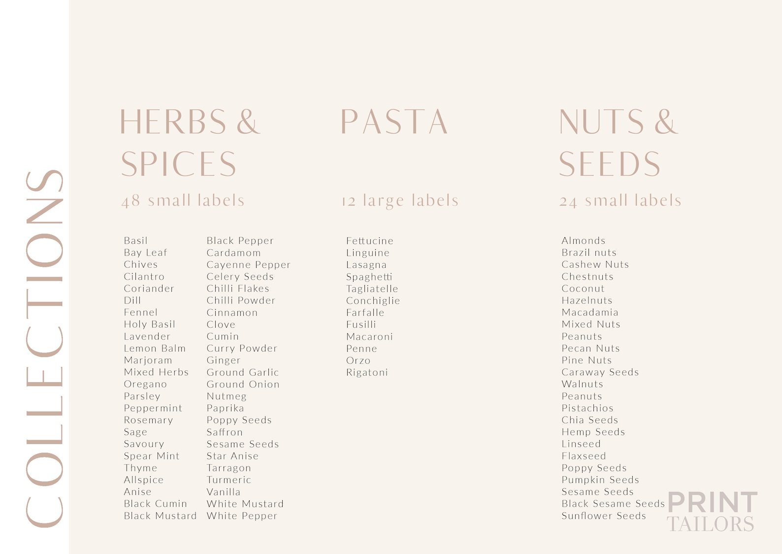Modern Spice Jar Labels - Pantry Labels - Home Organisation - Printed ...