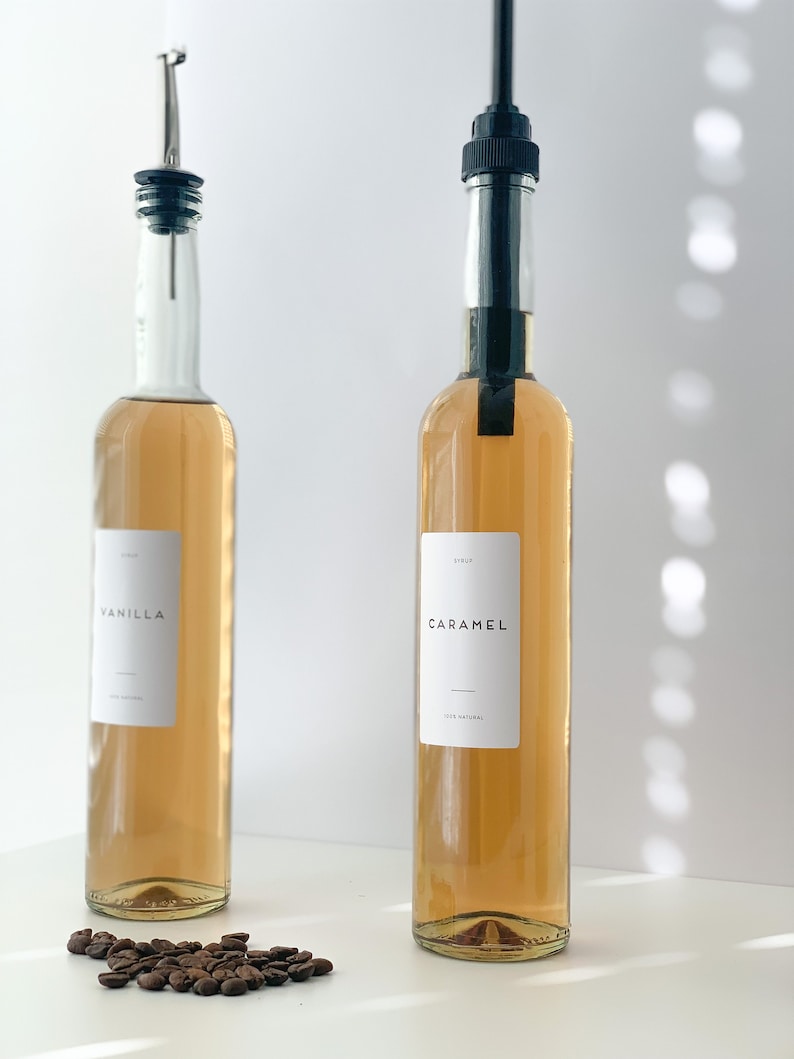 Coffee Syrup Labels Printed Waterproof Matt Vinyl Custom - Etsy UK