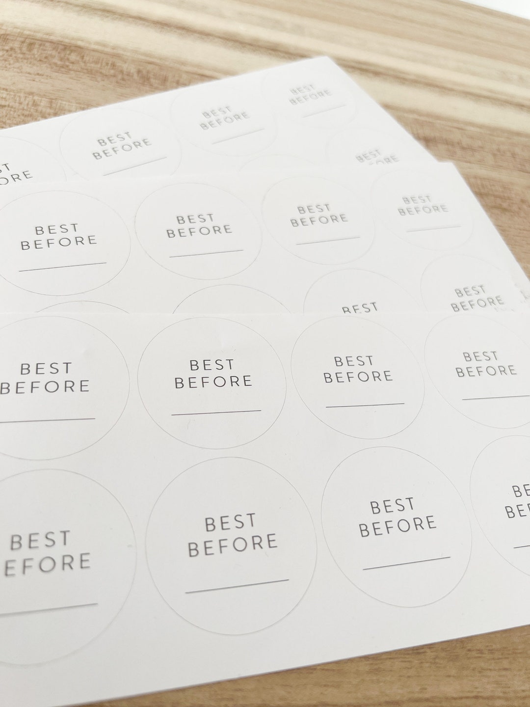 Round Pantry Best Before Labels - Waterproof Stickers for Storage and ...