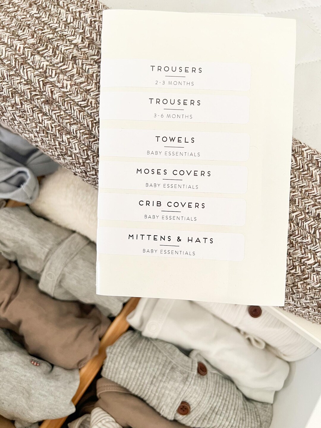 Baby Drawer Organisation Labels - Custom Waterproof Stickers for Your ...