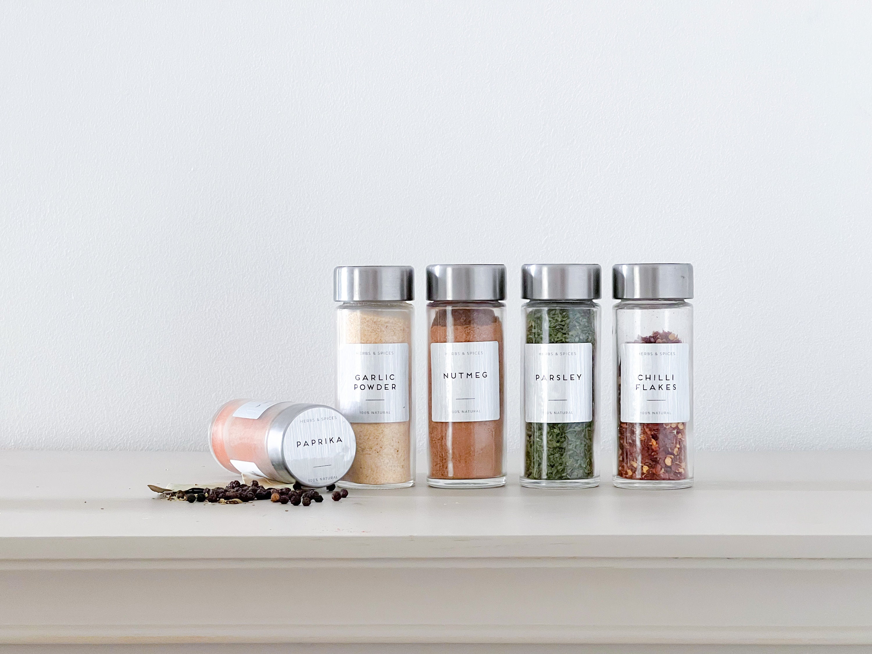 Gold Metallic Herbs and Spice Labels Custom List - Etsy UK