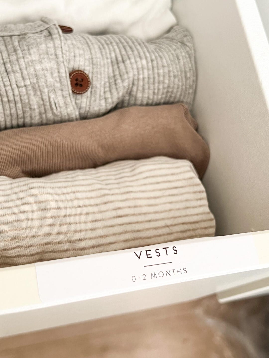 Baby Drawer Organisation Labels - Personalised Waterproof Stickers for ...