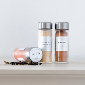 Gold Metallic Herbs and Spice Labels - Custom List - Waterproof Labels ...