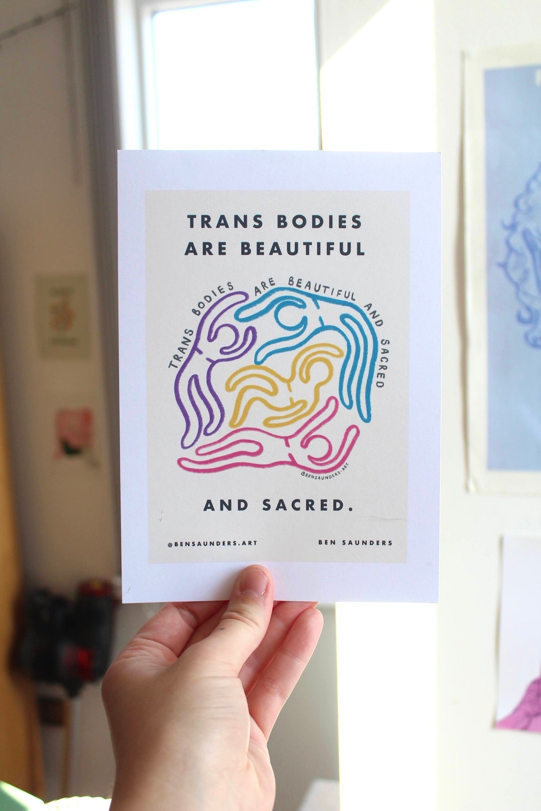 Trans Bodies Are Beautiful and Sacred | Transgender Art Print | Pride ...