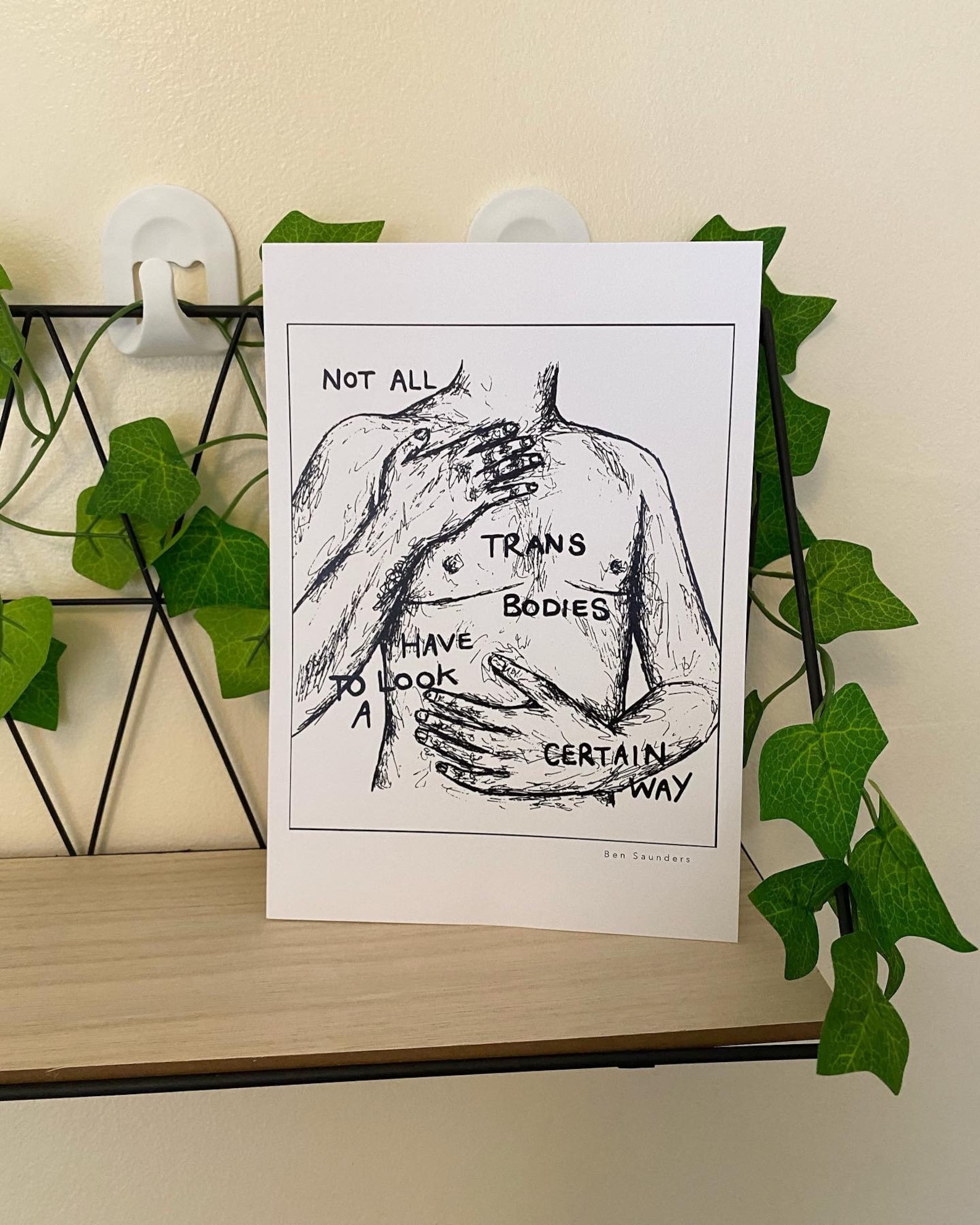Transgender Art Print Not All Trans Bodies Line Art - Etsy
