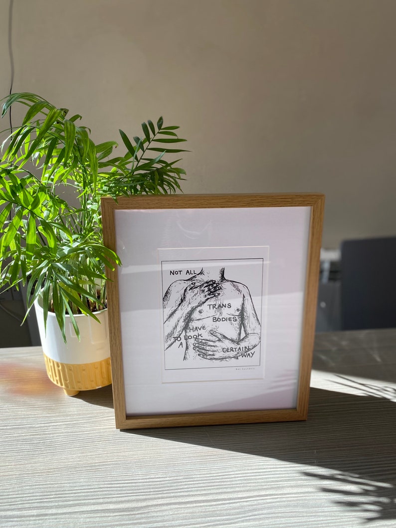 Transgender Art Print Not All Trans Bodies Line Art - Etsy