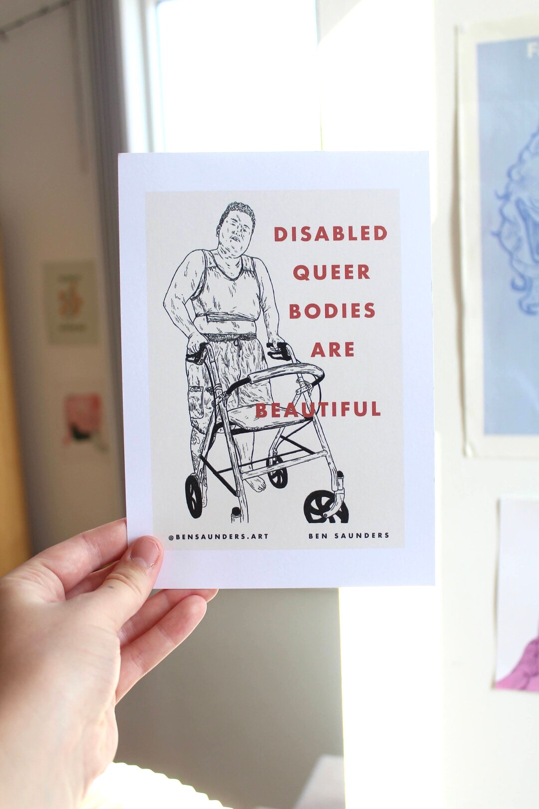 Disabled Queer Bodies Are Beautiful Transgender Art Print Pride Line ...