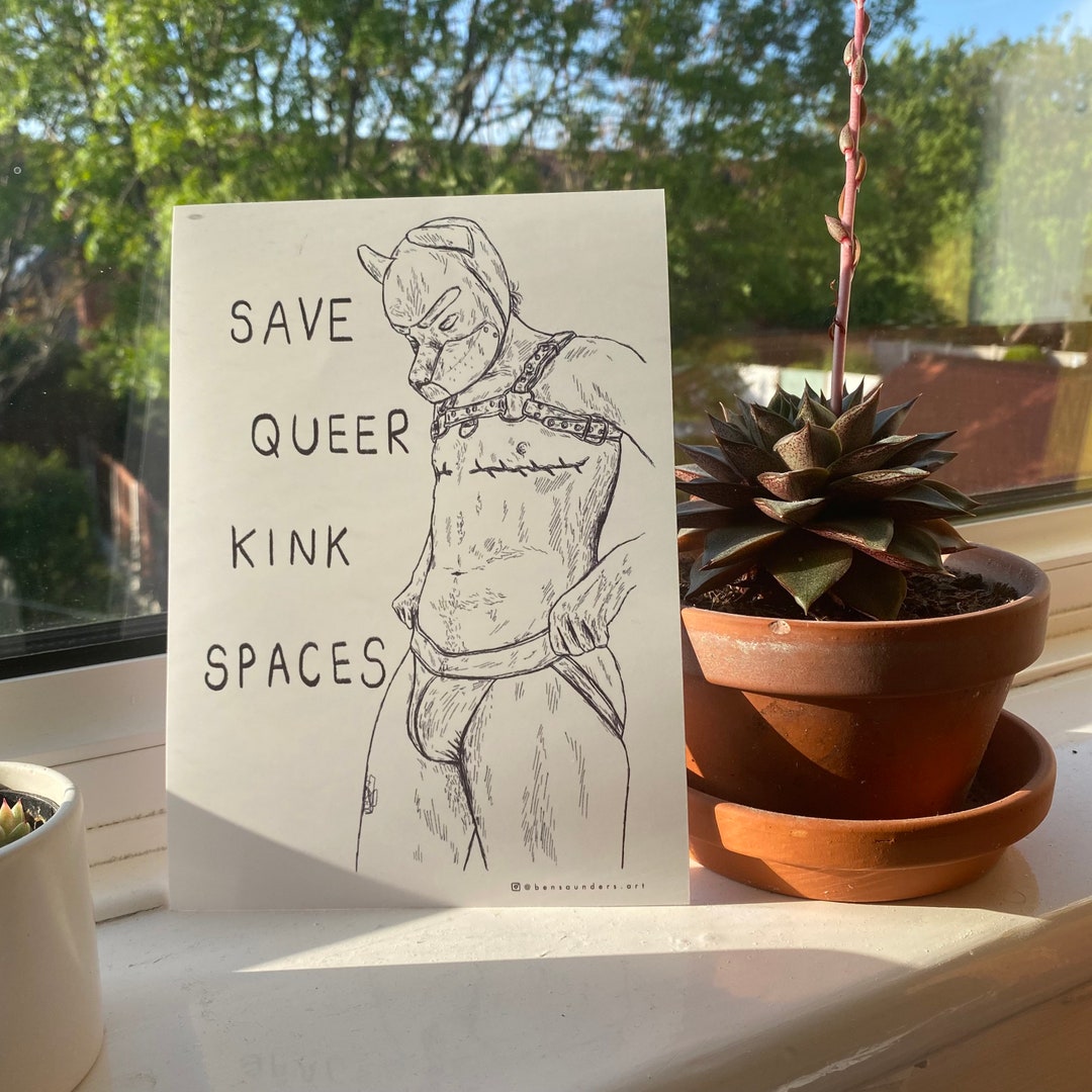 Save Queer Kink Spaces Puppy Kink Trans Queer Artwork Print - Etsy