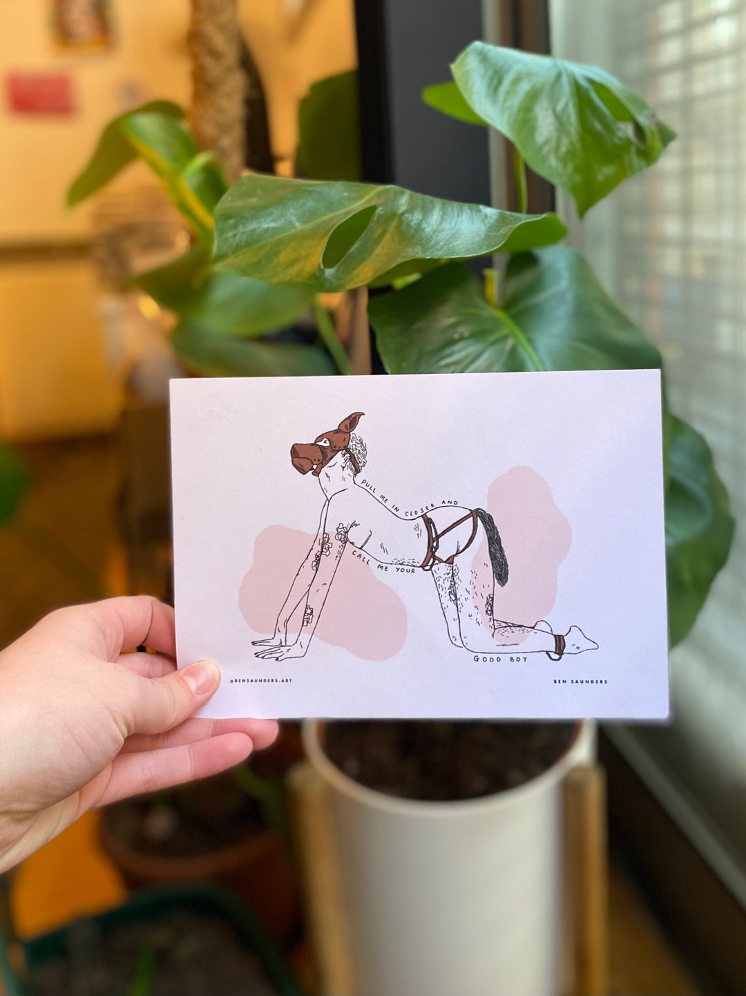 Pup Play Good Boy | Gay Puppy Kink Trans Queer Artwork | Line Illustration Print | LGBTQ Pride ...