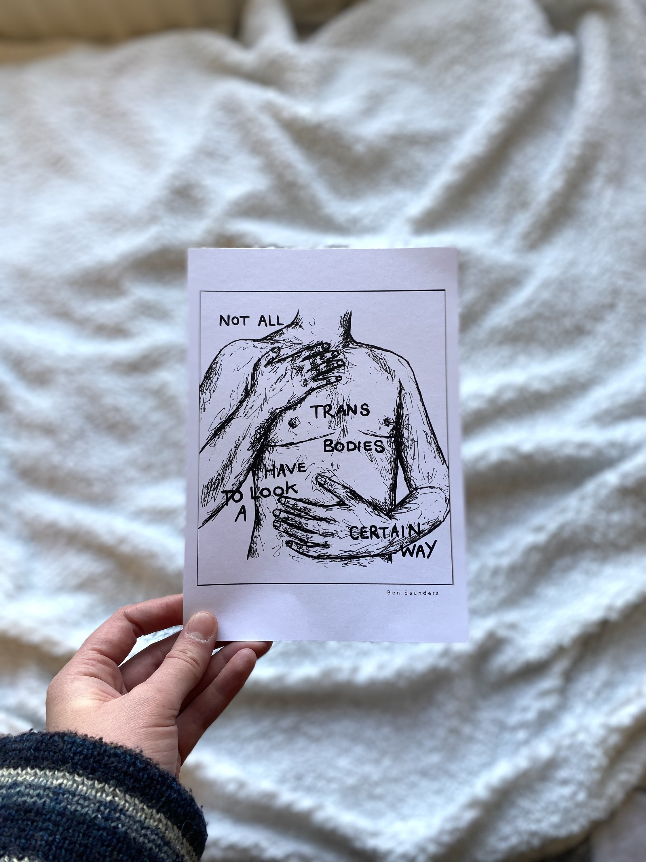 Transgender Art Print Not All Trans Bodies Line Art - Etsy