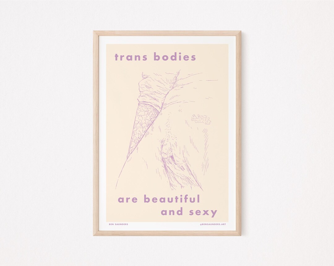T Dick - Queer Gay Kink Print - Minimalist Trans Queer Artwork - Line ...