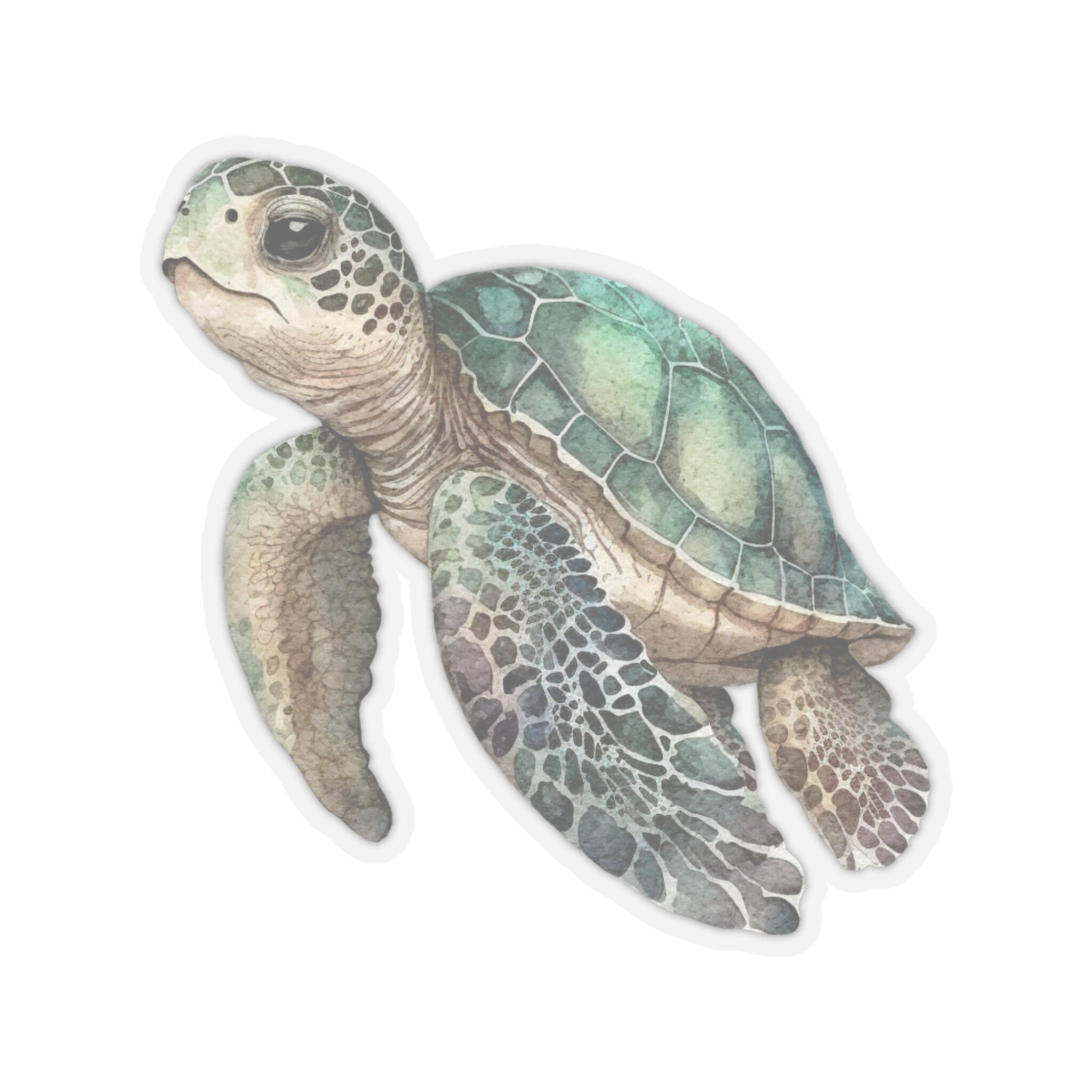 Sea Turtle Vinyl Sticker Dive Into Marine Love With This Cute Decal ...