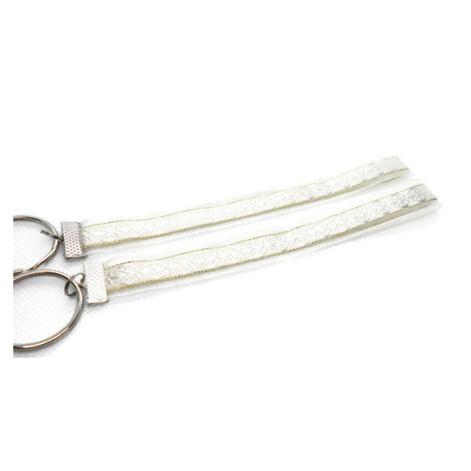 White lace Ribbon Keyring White Lace Key Fob Gifts for Her | Etsy