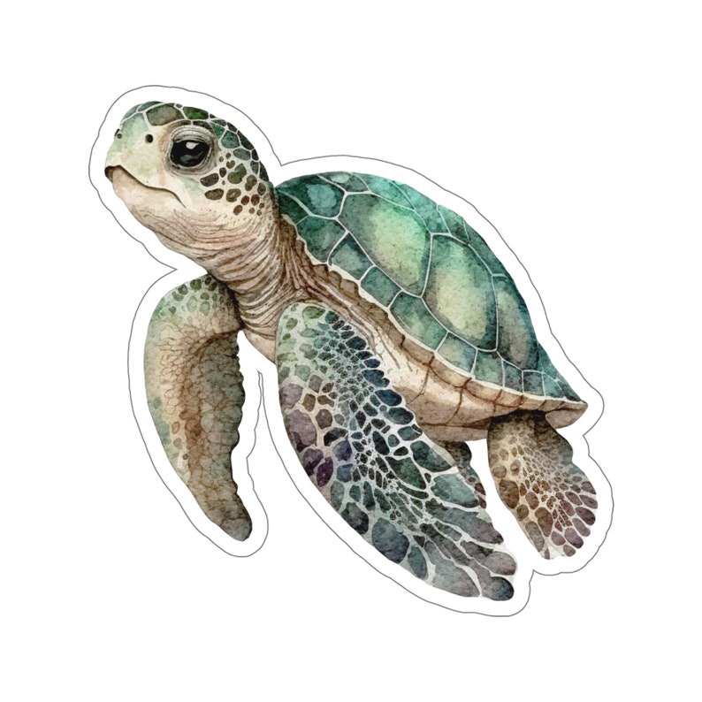 Sea Turtle Vinyl Sticker Dive Into Marine Love With This Cute Decal ...