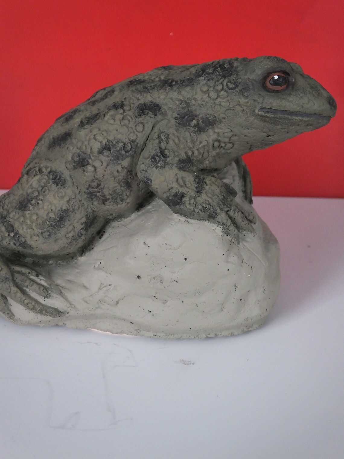 Hand Painted Concrete Garden Ornament Toad - Etsy