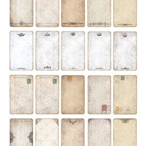 Vintage Editable Card, Blank Card, Card Collage Sheet, Digital Card ...