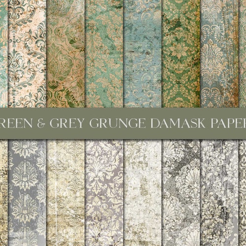 Floral & Damask Wallpaper /journal Pages / Digital Paper / - Etsy