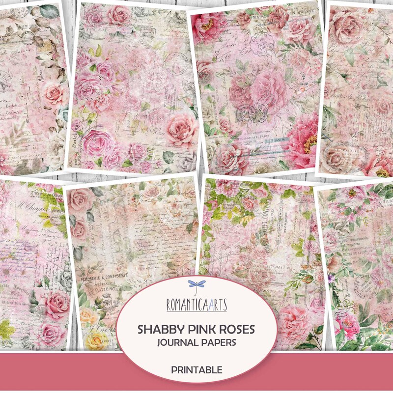 Vintage Rose Paper - Etsy