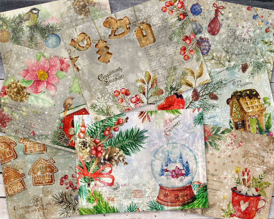Christmas Paper, Shabby Christmas, Christmas Journal, Winter Holidays ...