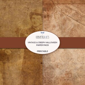 Digital Halloween Printable Paper Pack, Creepy Paper for Crafting ...