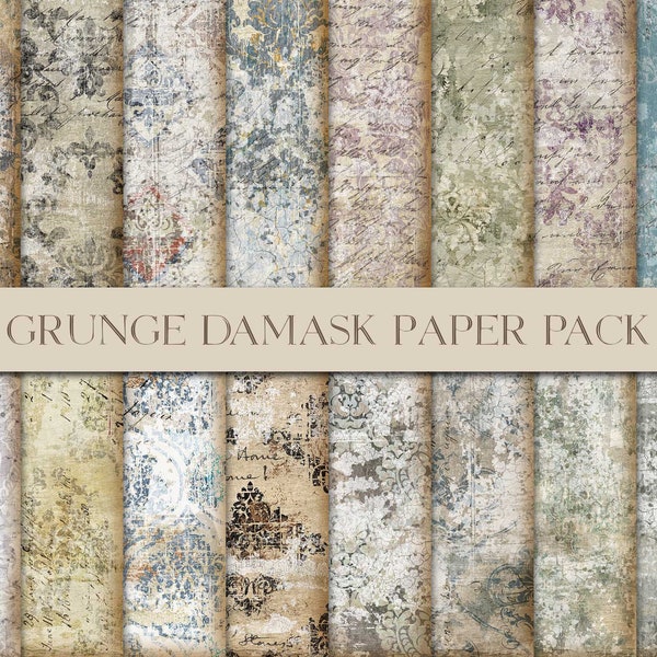 Damask Digital Paper - Etsy