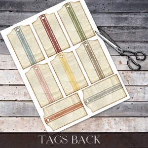 French Grain Sack Tags, Shabby French Tags, Vintage Hang Tag, Tag ...