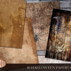 Digital Halloween Printable Paper Pack, Creepy Paper for Crafting ...