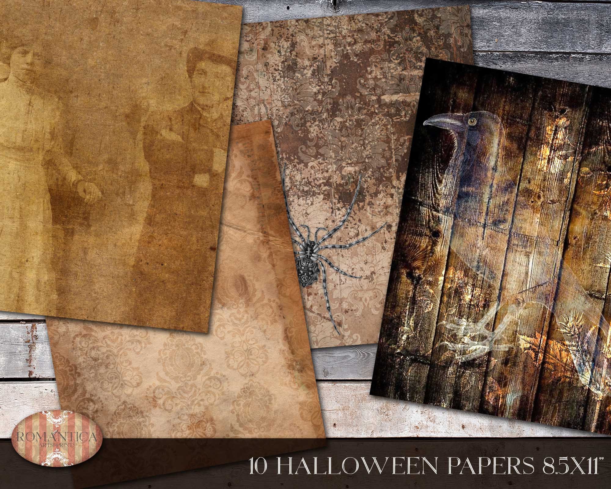 Digital Halloween Printable Paper Pack Creepy Paper for - Etsy UK