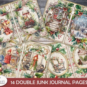 Cozy Christmas Junk Journal Printable Kit, Festive Digital Christmas ...