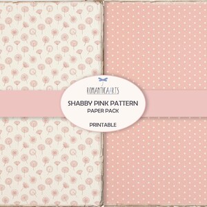 Shabby Pink Pattern Papers, Pink Wallpaper, Decorative Paper ...