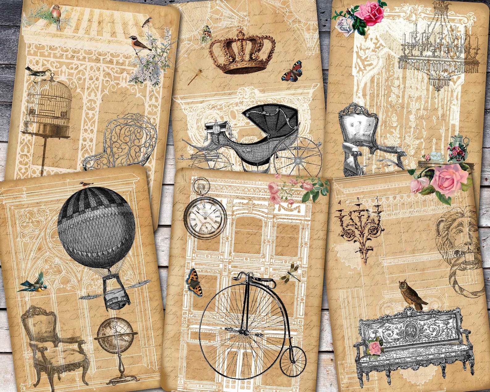 Victorian Ephemera Pages for Journals Vintage Card Printable | Etsy