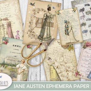 Jane Austen Ephemera Paper Pack, Austen Bundle, Austen Scraps, Jane ...