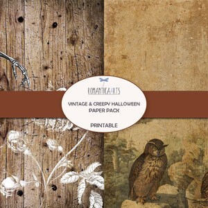 Digital Halloween Printable Paper Pack, Creepy Paper for Crafting ...