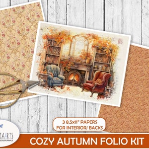Cozy Autumn Folio Kit, Fall Printable, Tri Fold Folio, Loaded Folder ...