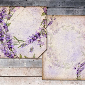Digital Lavender Stationery Kit, Lavender Writing Paper, Lavender ...