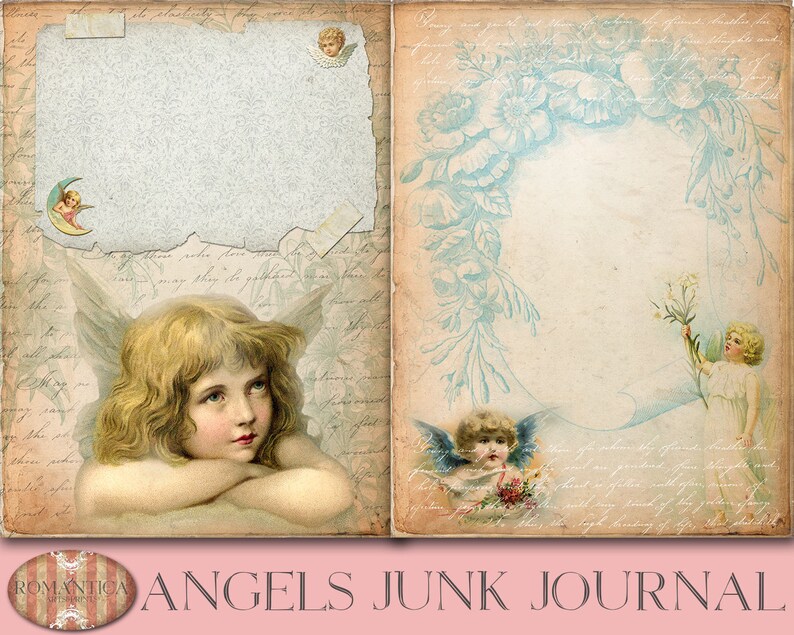 Angels Journal Kit Digital Prayer Journal Victorian - Etsy