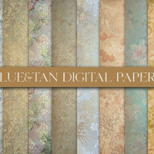 Shabby Floral Pattern Paper Pack Digital Wallpaper Pages for - Etsy