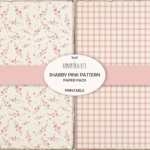 Shabby Pink Pattern Papers, Pink Wallpaper, Decorative Paper ...