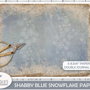Snowflake Paper, Blue Snowflake, Shabby Winter, Journal Pages ...