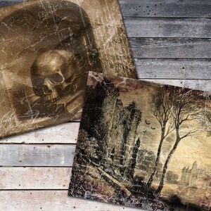 Haunted Halloween Journal Pages, Creepy Halloween Digital Papers ...