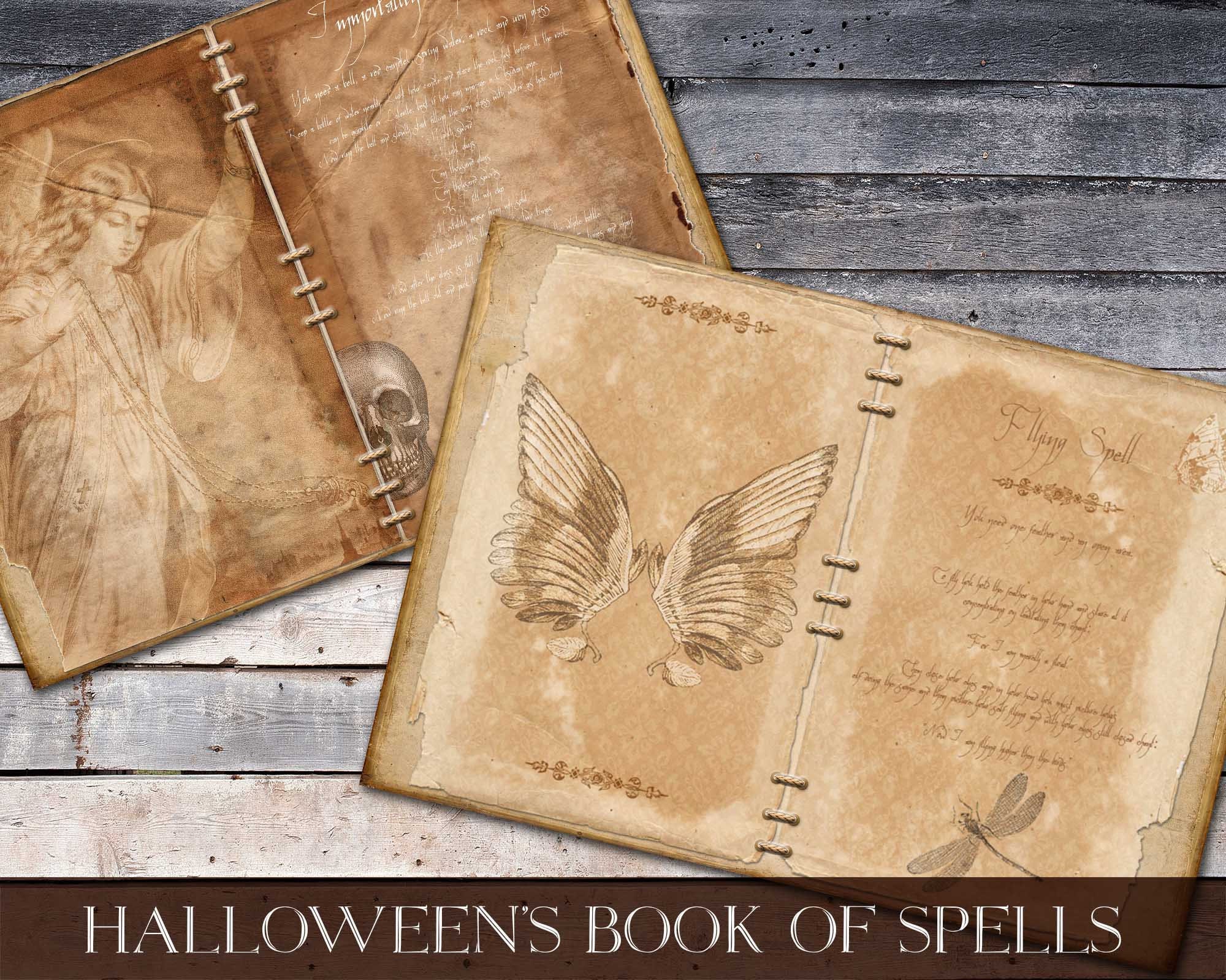 Halloween Book of Spells for Journaling Digitalvintage - Etsy