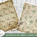 Green Leaves Journal Pages, Greenery Digitals, Shabby Leaves, Botanical ...