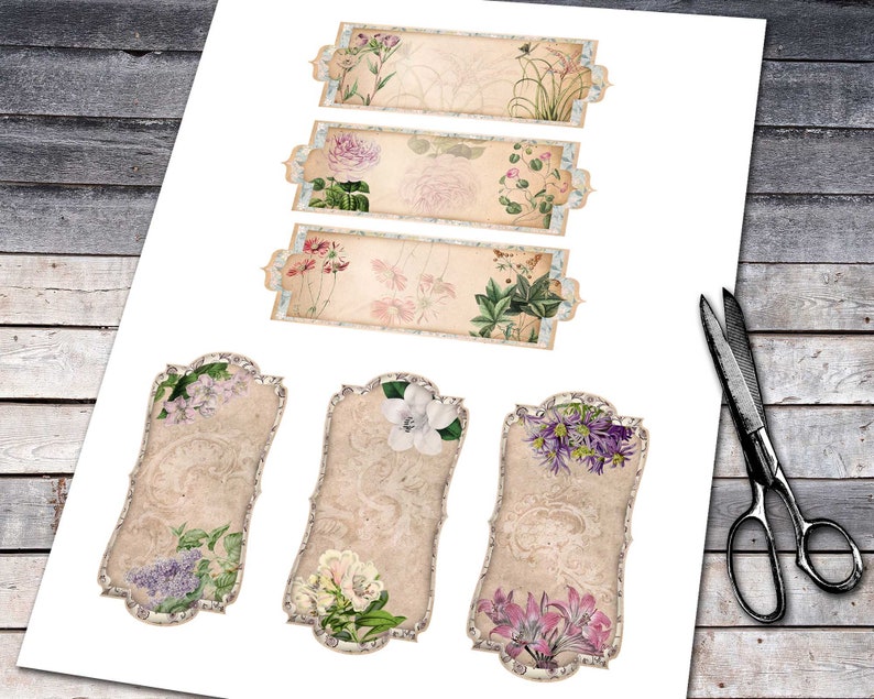 Editable Botanical Labels Write on Floral Labels Botanical - Etsy