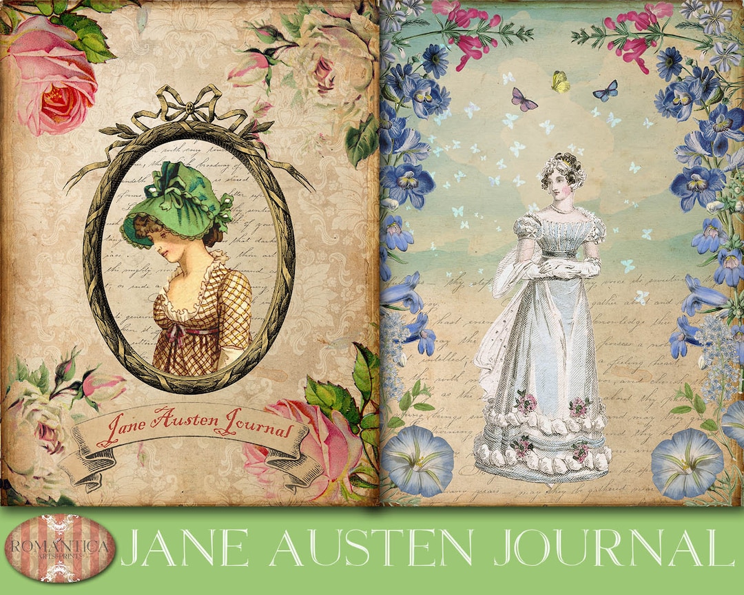 Digital Jane Austen Journal Kit, Austen Printable, Regency Journal ...