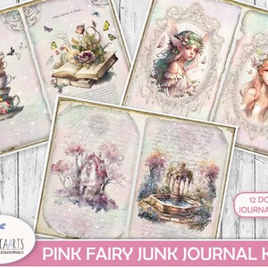 Pink Fairy Journal Kit, Fairy Tale, Junk Journal Printable, Forest ...