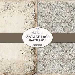 Tattered Lace Printable Paper, Vintage Lace Digital, Pastel Digital ...