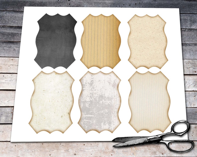 Editable Blank Vintage Labels Blank Jar Labels Shabby Labels | Etsy